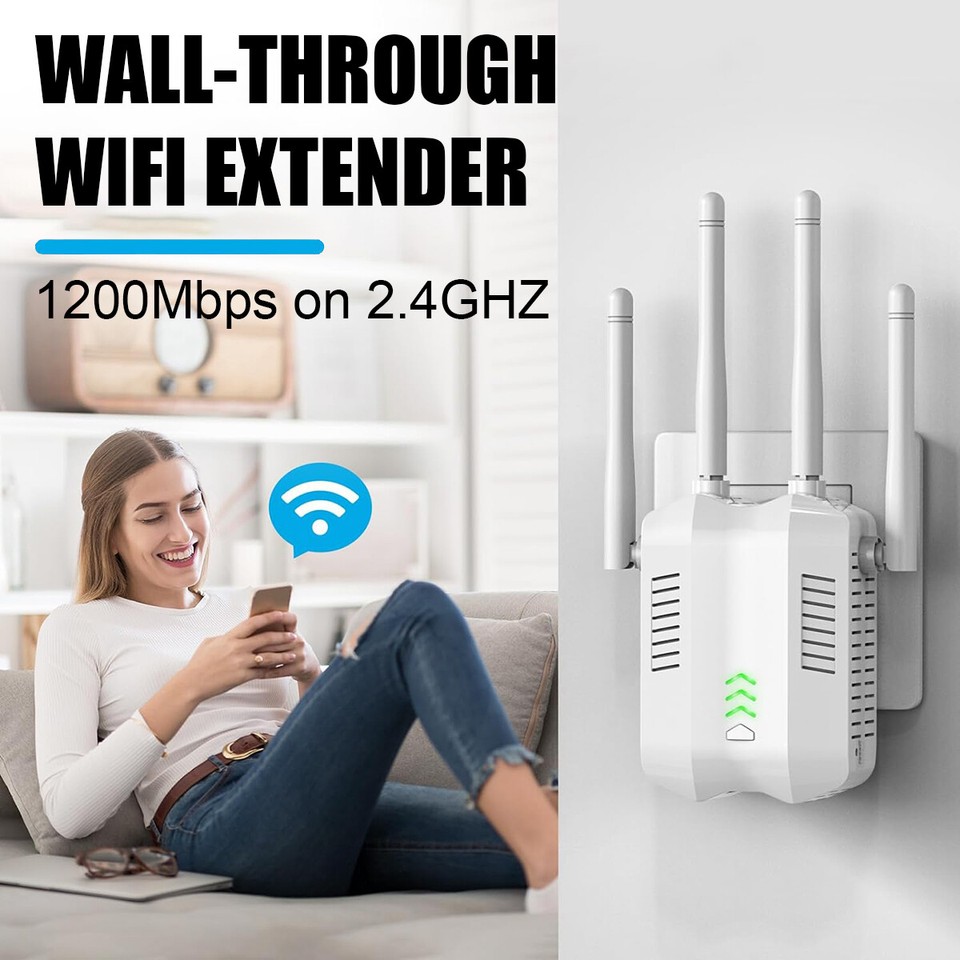 1200Mbps Dual Band WiFi Signal Amplifier Extender Range Repeater Booster UK Plug | eBay UK