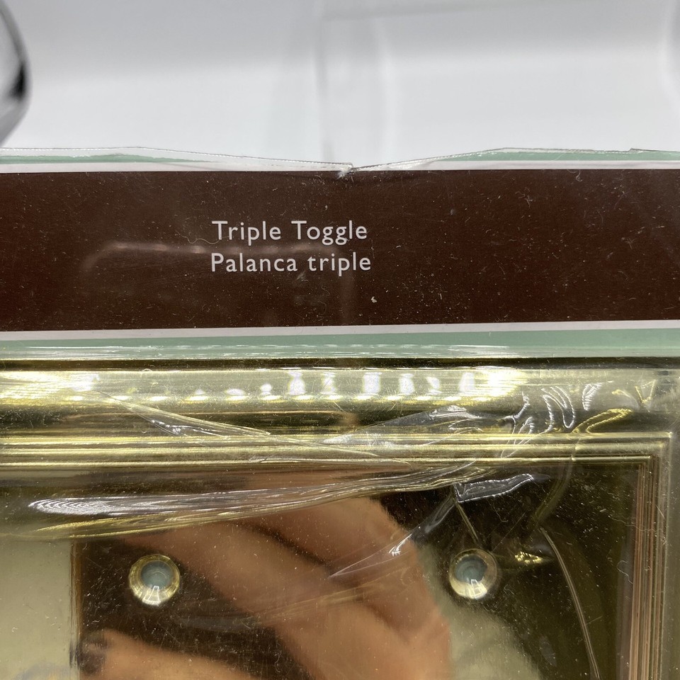 Allen & Roth Triple Toggle Light switch Cover Brass Gold | eBay