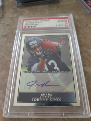 2009 TOPPS CHROME JOHNNY KNOX ROOKIE AUTO PSA 10 | eBay