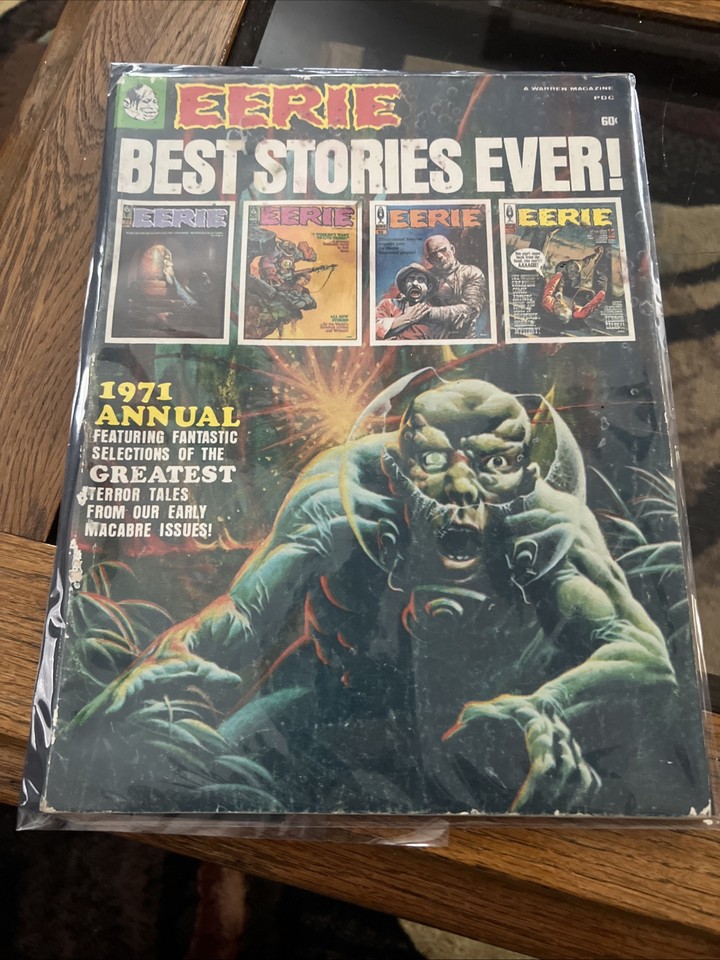EERIE 1971 ANNUAL Warren B&W horror comics magazine VG/VG+ | eBay