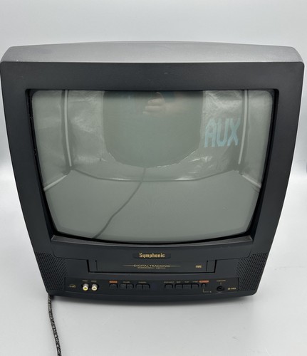 Symphonic 13 Inch Retro Gaming TVCR Tv Vcr Combo W/Remote VCR Untested ...