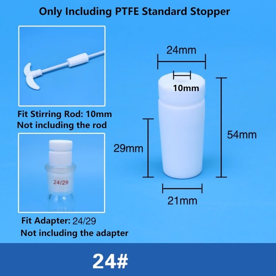 2Pcs PTFE Lab Stirrer Bearing Adapter Stopper for 7/8/10mm Stirring Rod ...