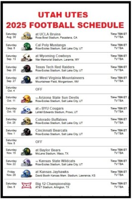 44 2025 Utah Utes Football Schedule Refrigerator Magnet 4by6 inch | eBay