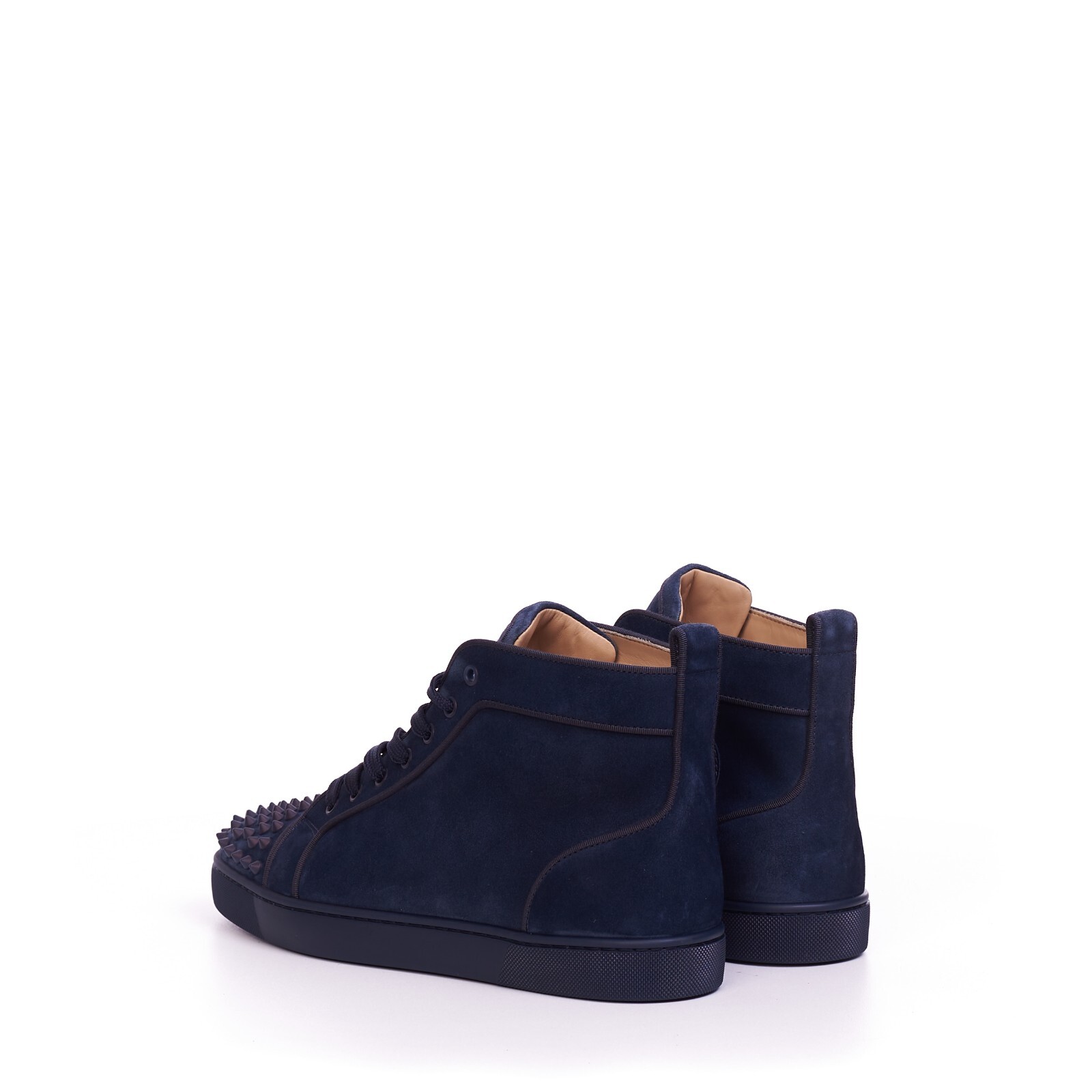 CHRISTIAN LOUBOUTIN 995$ Rock Blue Suede LOU Spikes Orlato High-Top ...