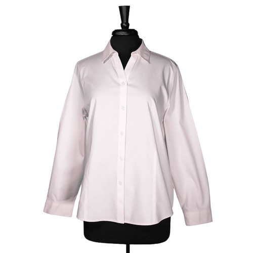 Chico's Womens Shirt Collared Button Up Pink Wrinkle Resistant Blouse ...
