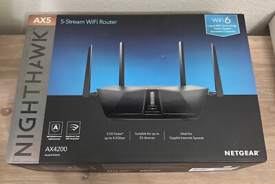 Netgear Nighthawk 5-Stream WiFi Router AX4200 Model RAX43 Read ...