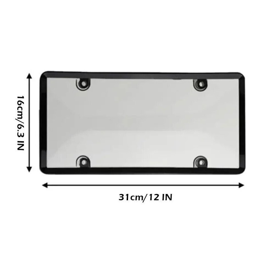 2pcs Shatterproof Licence Plate Frame Cover Universal Licence Plate ...