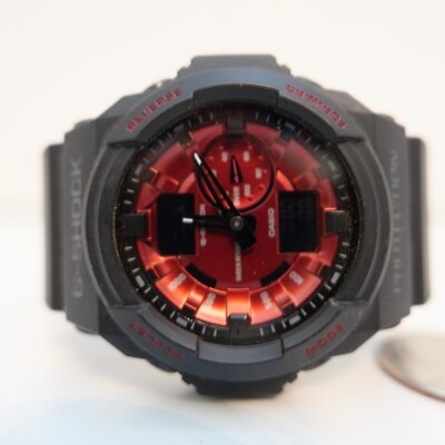 CASIO GA-150MF 5255 Quartz G-SHOCK Digital Analog Rubber BLK GOOD ...