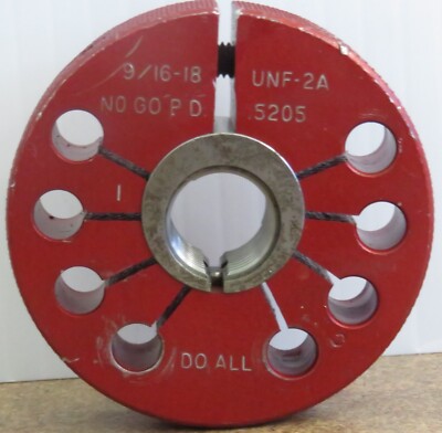 9/16 18 UNF-2A Ring Thread Inspection Gage .5205" - NO GO ONLY | eBay