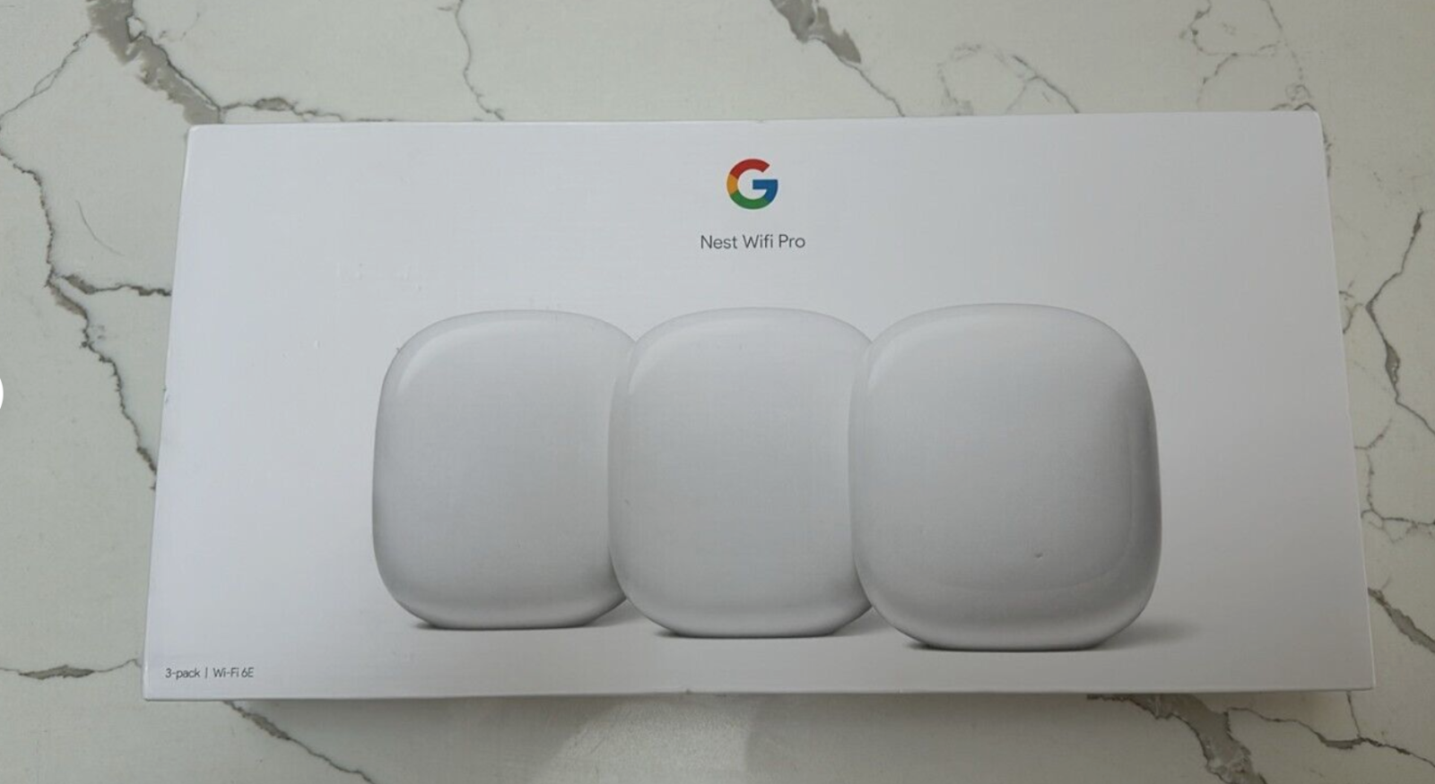 Google Nest Wifi Pro 6E 2 Port Wireless Mesh Router - Pack of 3 - Snow ...