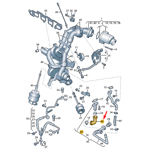 NEU VW -TRANSPORTER VI T6 TURBOOLSCHLAUCH 03L115655 ORIGINAL | eBay.de
