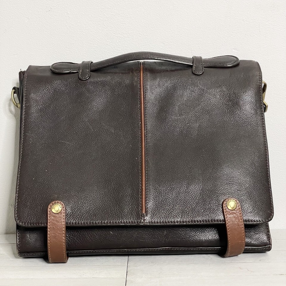 HIDESIGN Leather Briefcase Leather Shoulder Bag Messenger Satchel ...