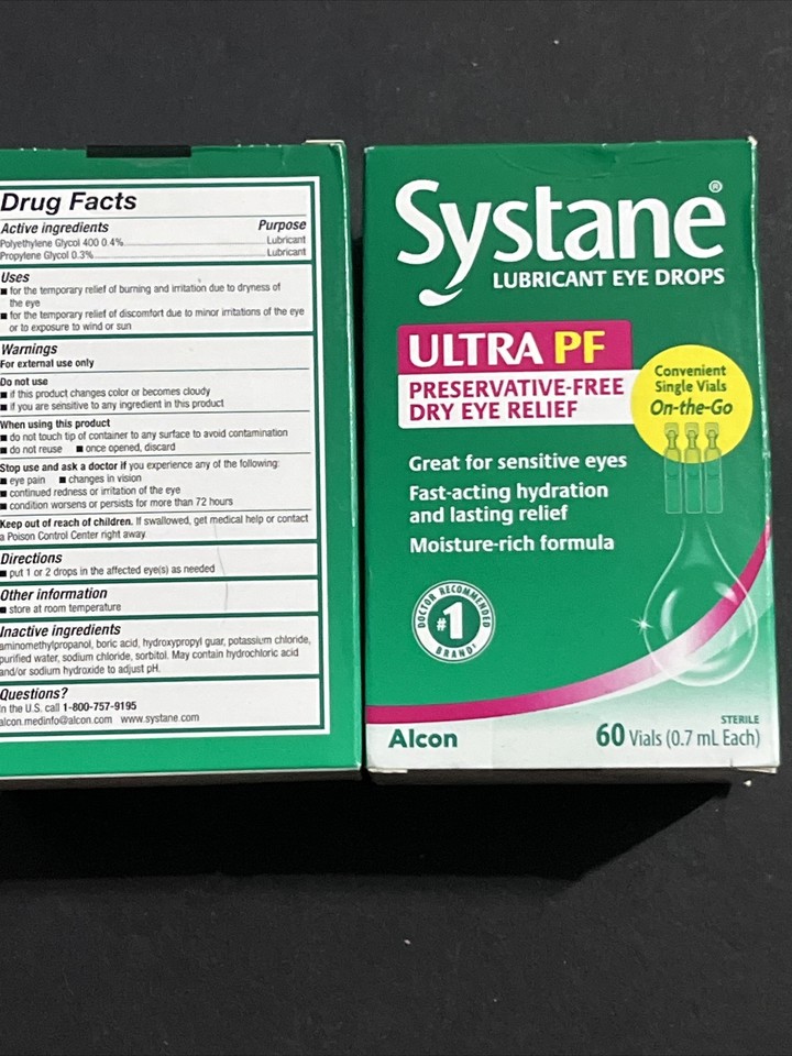 x2 Systane Ultra Lubricant Single-Use Preservative-Free Eye Drop 60ct ...