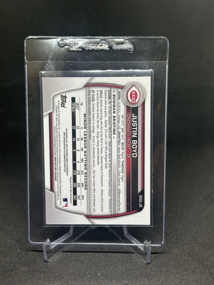 2023 Bowman Chrome Justin Boyd Blue Mojo On Card Auto /150 #BMA-JB | eBay