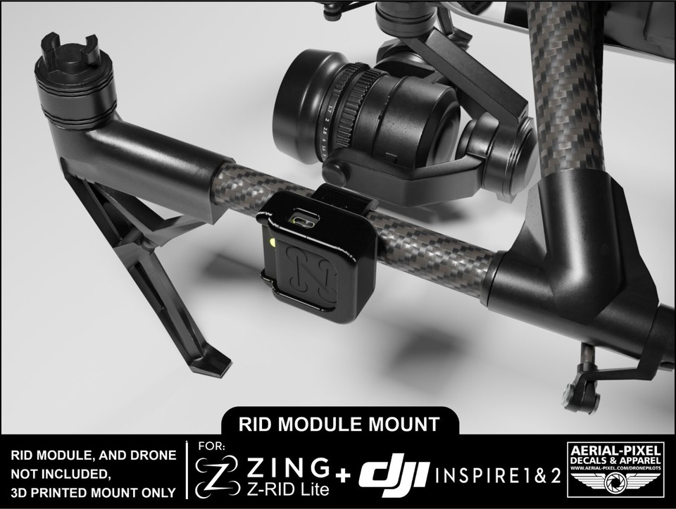 DJI Inspire 1 or 2 Zing Z-RID Lite Mount for Remote ID (Module Not ...