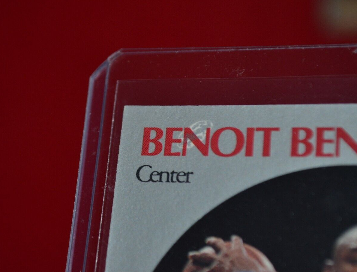 Benoit Benjamin 1990 NBA Hoops #142 RARE WHITE "O" ERROR CARD *Clippers ...