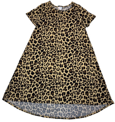 LuLaRoe Womens Dress Size XL Carly Leopard Cheetah Animal Print Brown ...