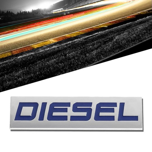 Blue/Chrome DIESEL TEXT Logo Plate Rear Trunk Metal Badge Decal Sticker ...