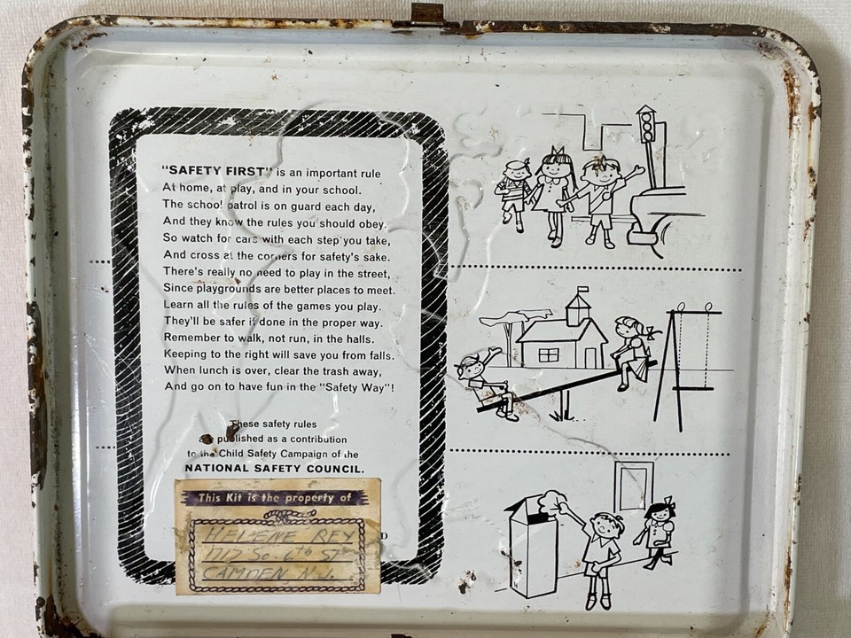 Vintage 1950s Disney Snow White Metal Lunchbox + Soft Rubber Seven ...