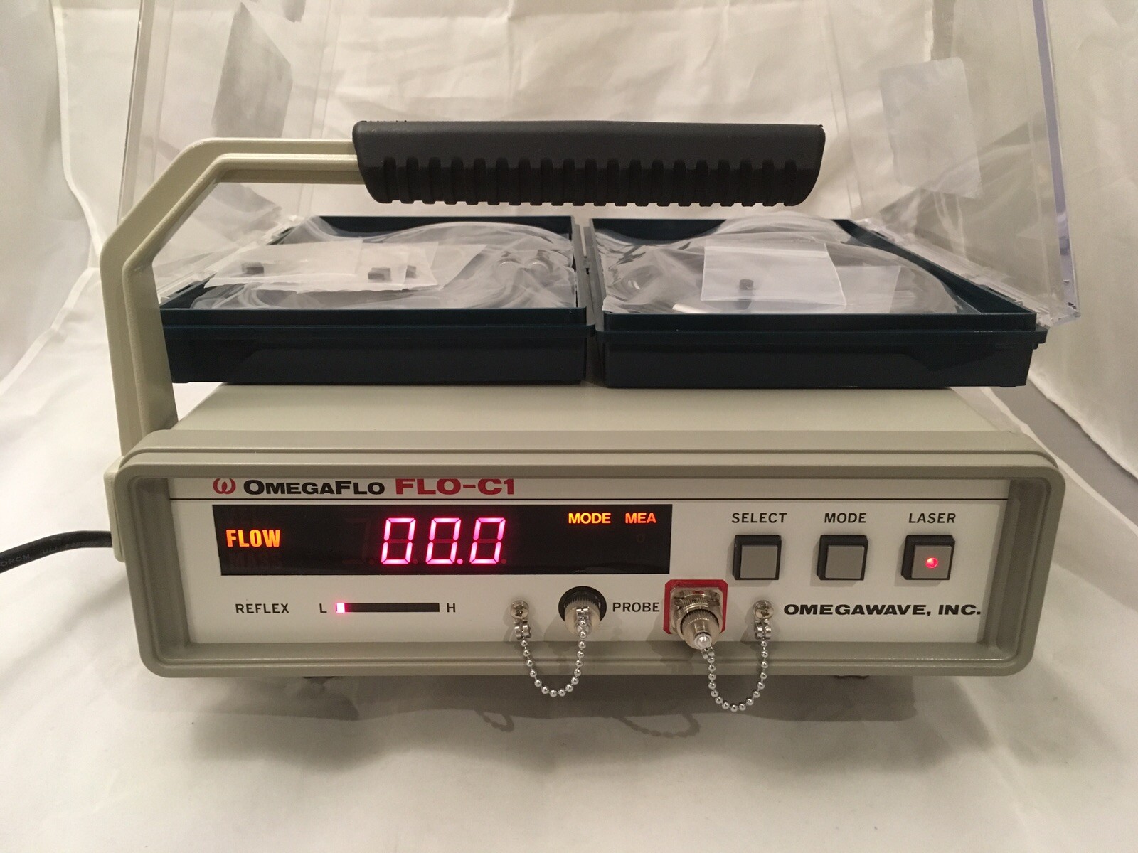 Omegaflo FLO-C1 Omegawave Laser Tissue Blood Flow Meter c/w EZ Fine ...