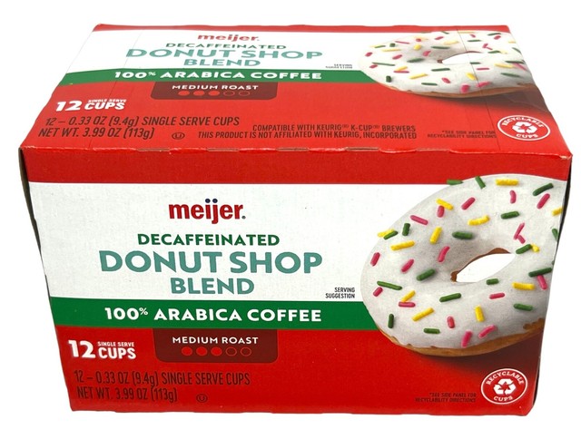Meijer Donut Shop Blend Medium Roast Coffee Keurig K Cup Cups 12 Ct for ...