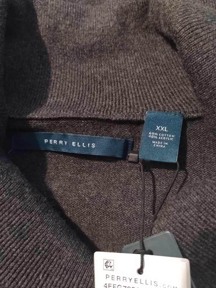 PERRY ELLIS Principles Pullover Sweater w/ Shawl Collar - Mens Size XXL ...