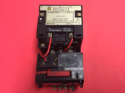 Square D - P/N: 8536SBO2H20S - Size 0 - Ser. A, 3 HP - W/ Motor Logic ...
