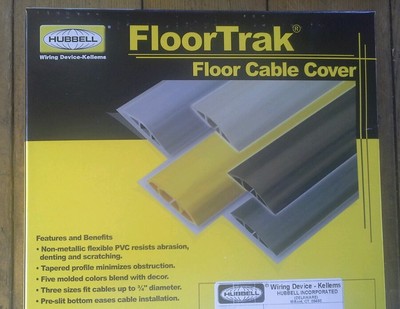 HUBBELL FT3Y5 5 FOOT FLOORTRAK FLOOR CABLE COVER YELLOW 3" Wide X .75 ...