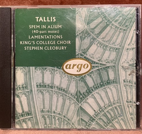 Tallis: Spem in alium The Lamentations CD Argo 425 199-2 28942519923| eBay