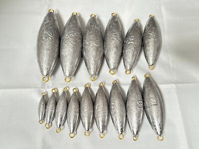 Torpedo Inline Sinkers Fishing Lead Weight Trolling Lures Pick Size and ...