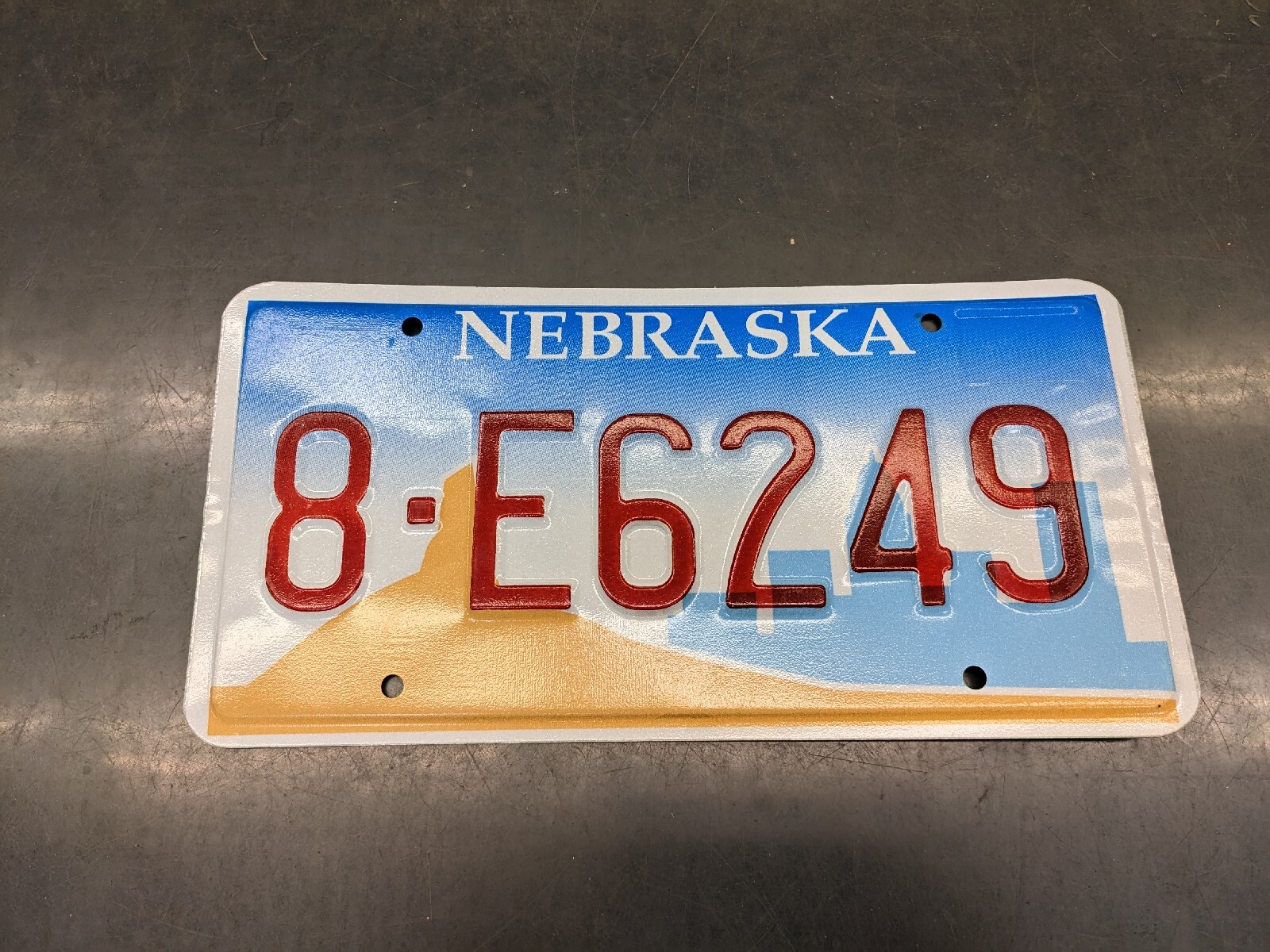 Nebraska HALL COUNTY License Plate new old stock unused metal BTA4 no ...