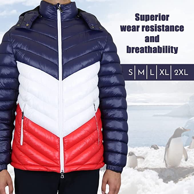 Men's Bubble Weatherproof Heavyweight Hooded Puffer Jacket ( Size S-2XL ...