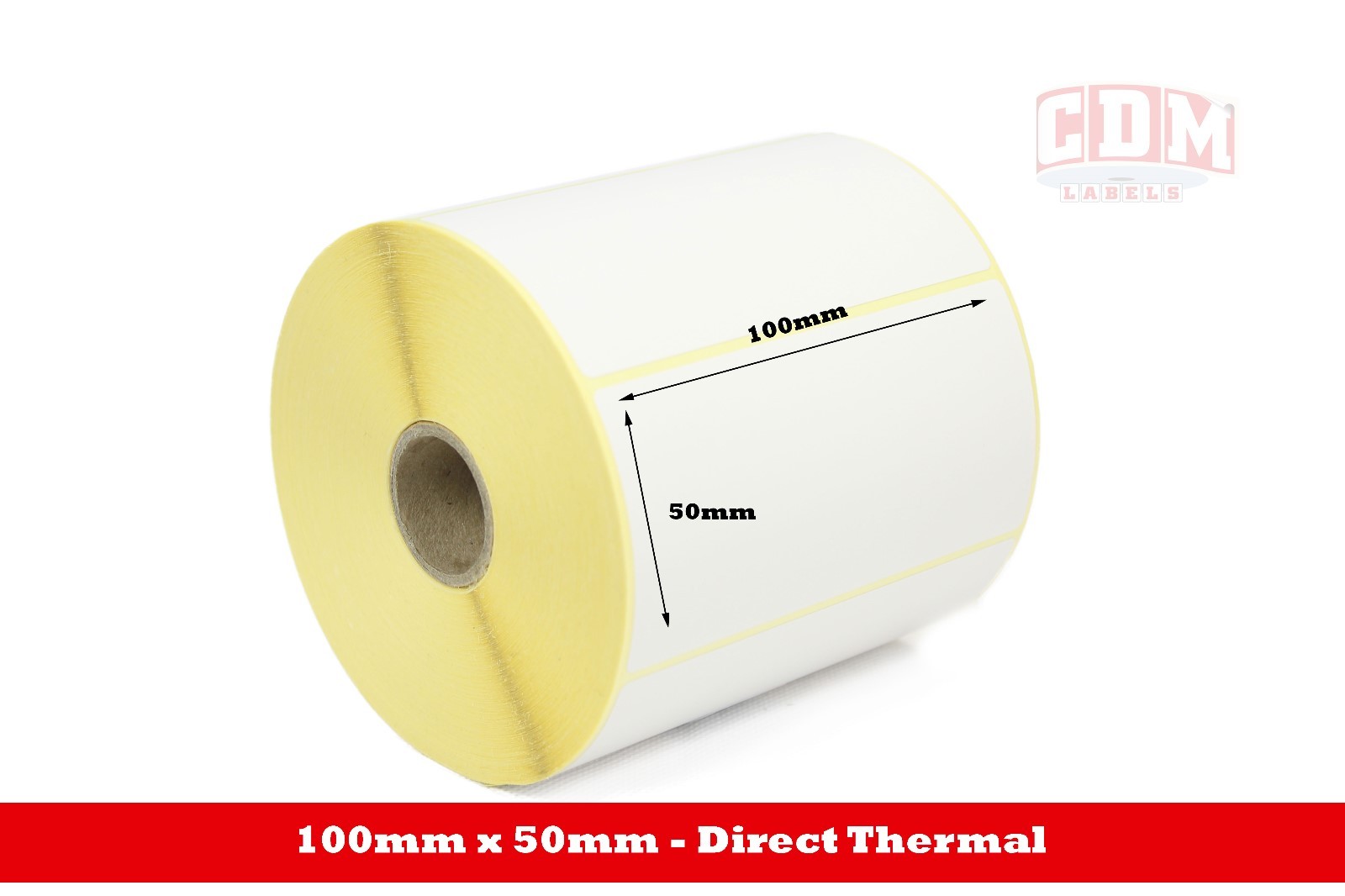 100 x 50mm Direct Thermal Labels / Stickers 1,000 per roll for Zebra ...