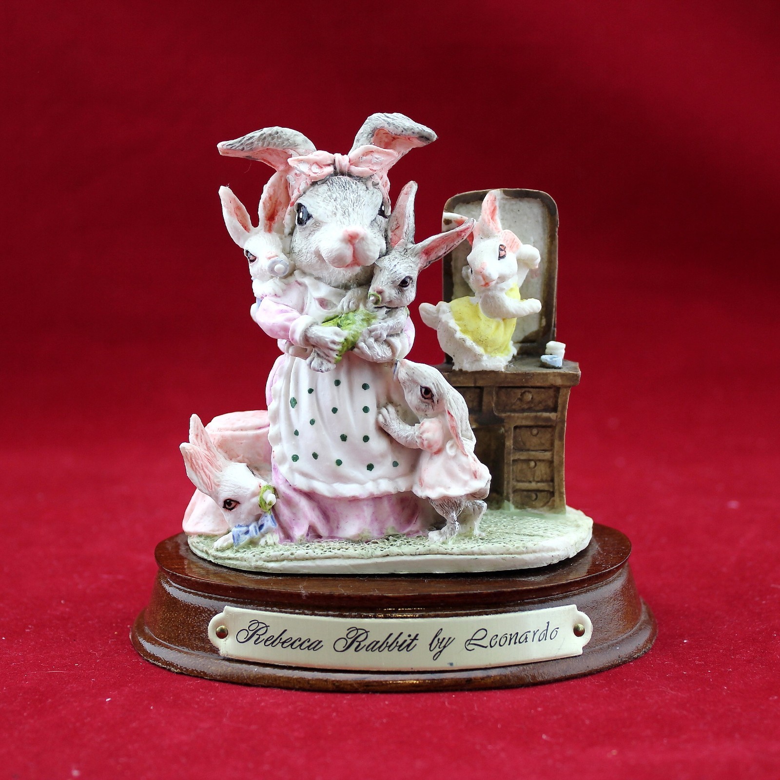 REBECCA RABBIT by Leonardo Little Nook Village #LN-03 Rabbit & Baby ...