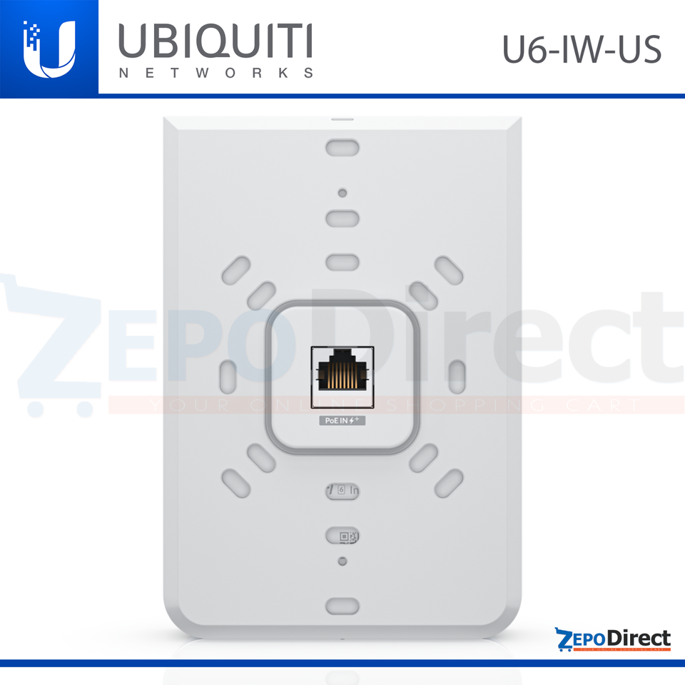 Ubiquiti UniFi WiFi 6 Wireless In Wall Access Point & 4 Port Switch U6 ...