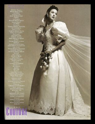 1988 Marisa Collection Ron Lovece Wedding Gown Dress Vintage PRINT AD ...