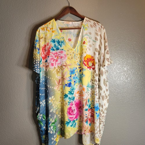 Johnny Was California Tunic Blouse Floral Oversized Xs | eBay