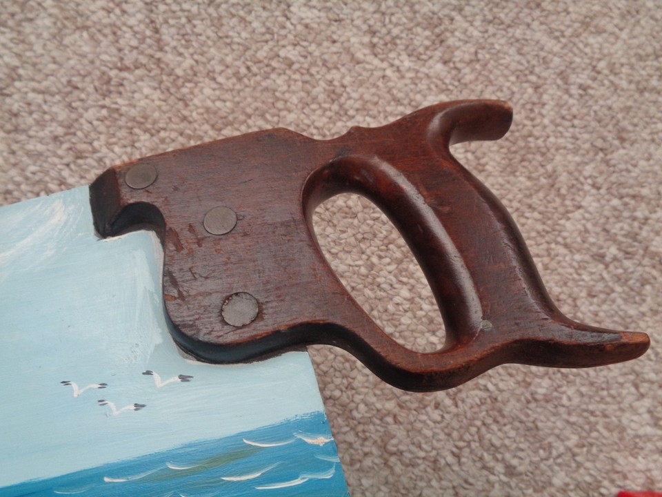 Antique Split Nut Saw Hand painted in Oil Artist Signed Jean Birch | eBay