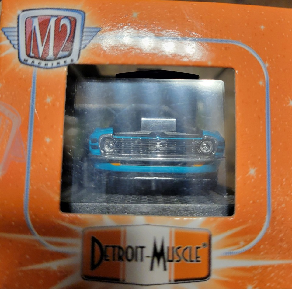 M2 1/64 SCALE 1970 FORD MUSTANG BOSS 429 DETROIT MUSCLE TEAL BLUE | eBay