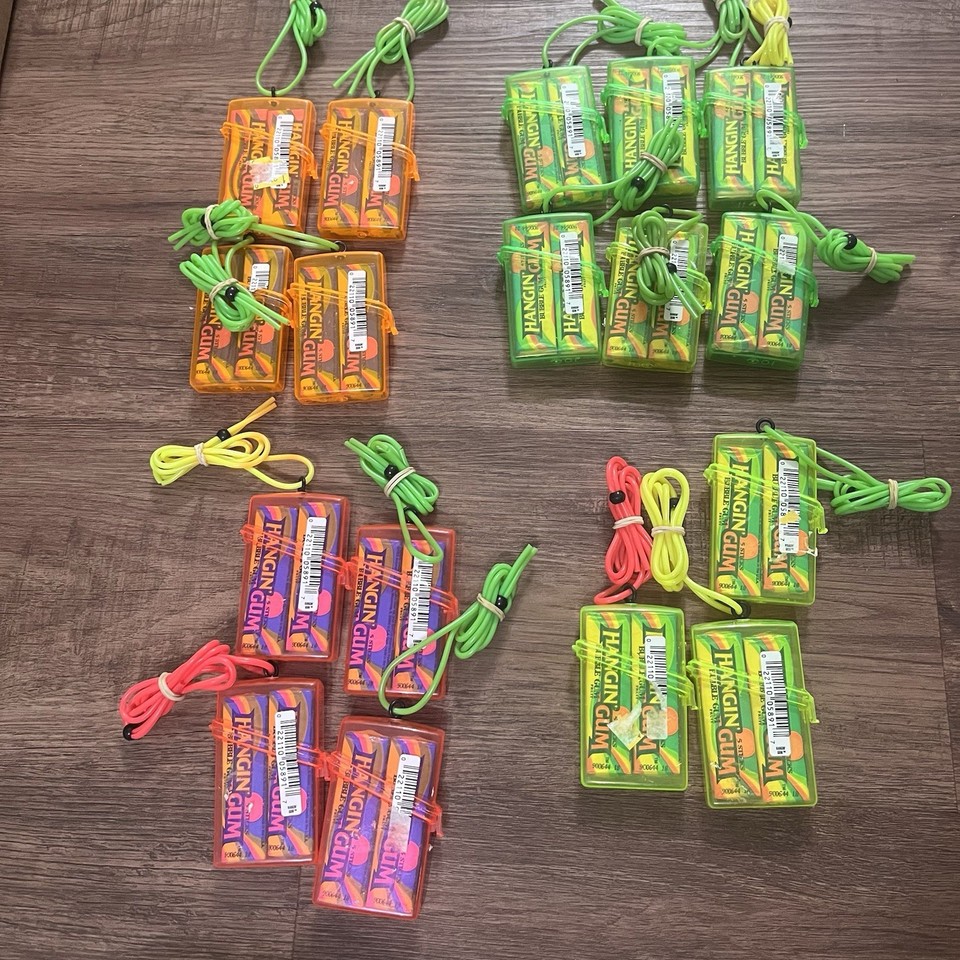 Vintage 1992 Amurol BUBBLE BEEPER Gum Container 3” Candy NEON GREEN ...