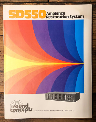 Sound Concepts SD550 / SD-550 Sound Restoration 7pg Dealer Brochure ...