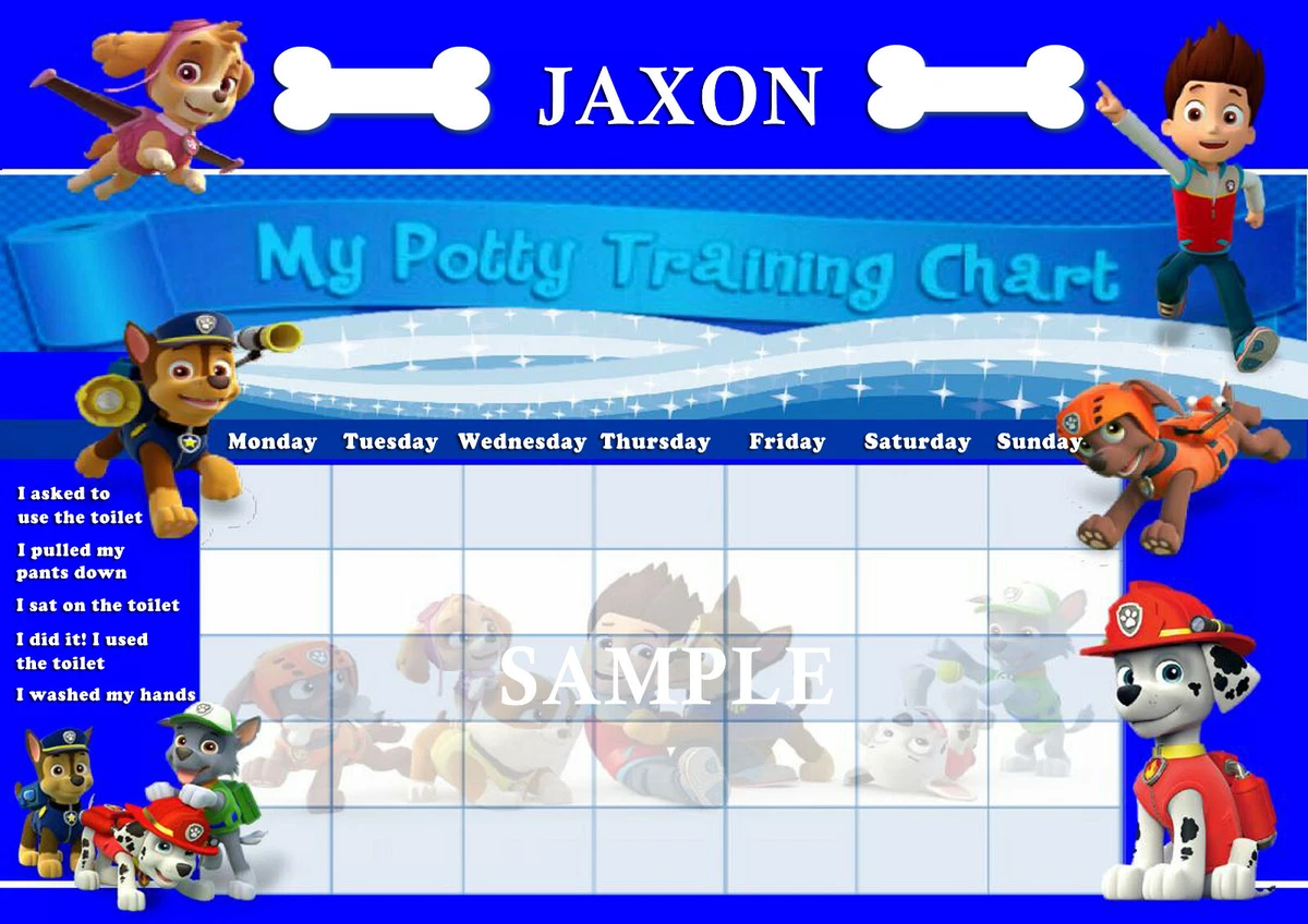 Paw Patrol Potty Training Chart Free Printable | EOUA Blog