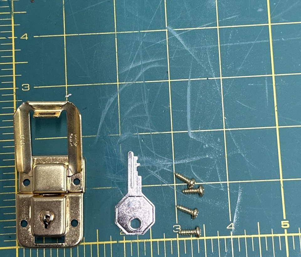 Replacement Brass Latch with Key and Screws for Wood Display Cases | eBay