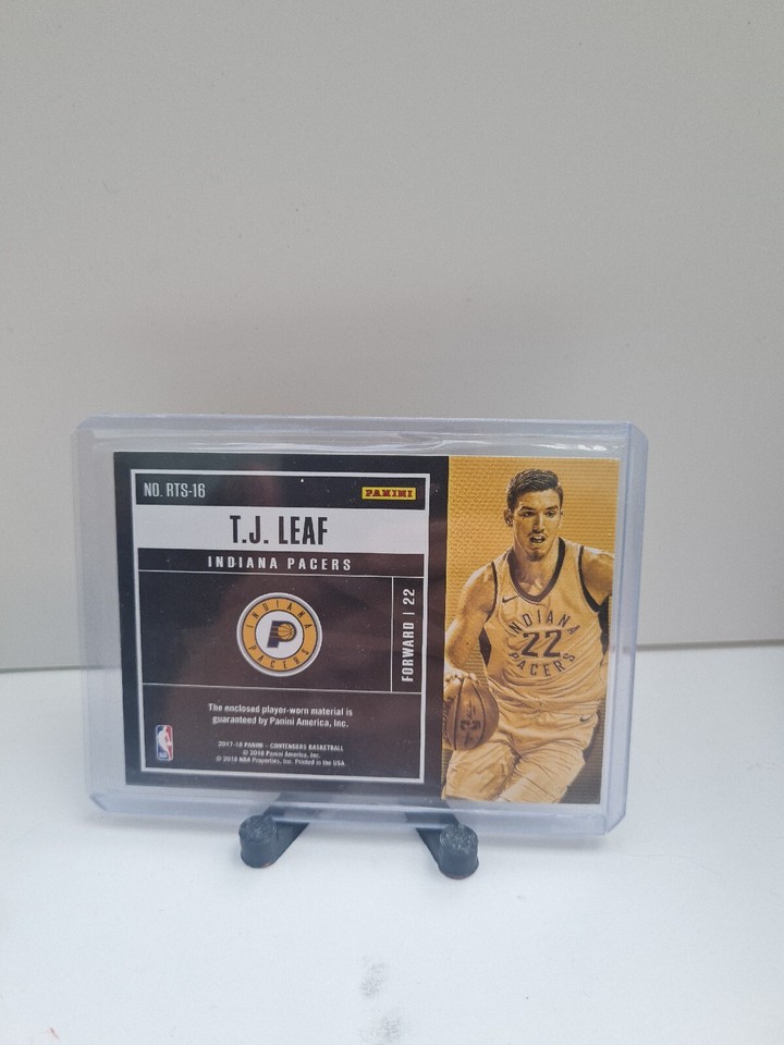 2017-18 Panini Contenders Rookie Ticket Swatches #16 TJ Leaf pacers | eBay