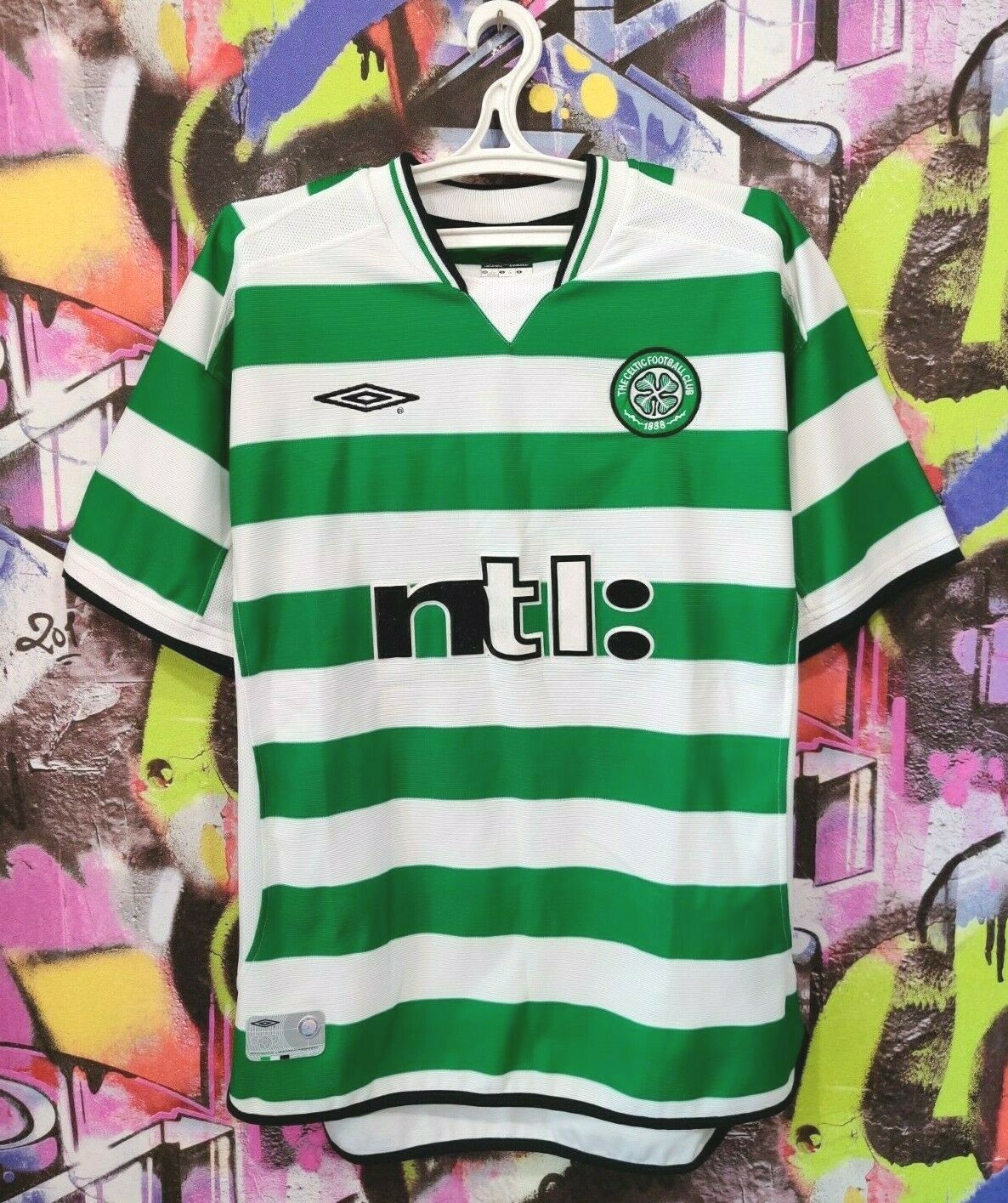Celtic 2001 2002 Home Shirt Football Soccer Jersey Top Umbro Mens size ...