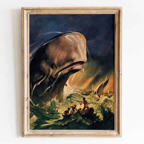 Moby Dick by James Edwin McConnell Coastal Whale Seascape Wall Art ...