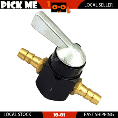 INLINE FUEL TAP 6MM + 6MM HEX BODY ON/OFF Fit YAMAHA SUZUKI KAWASAKI ...