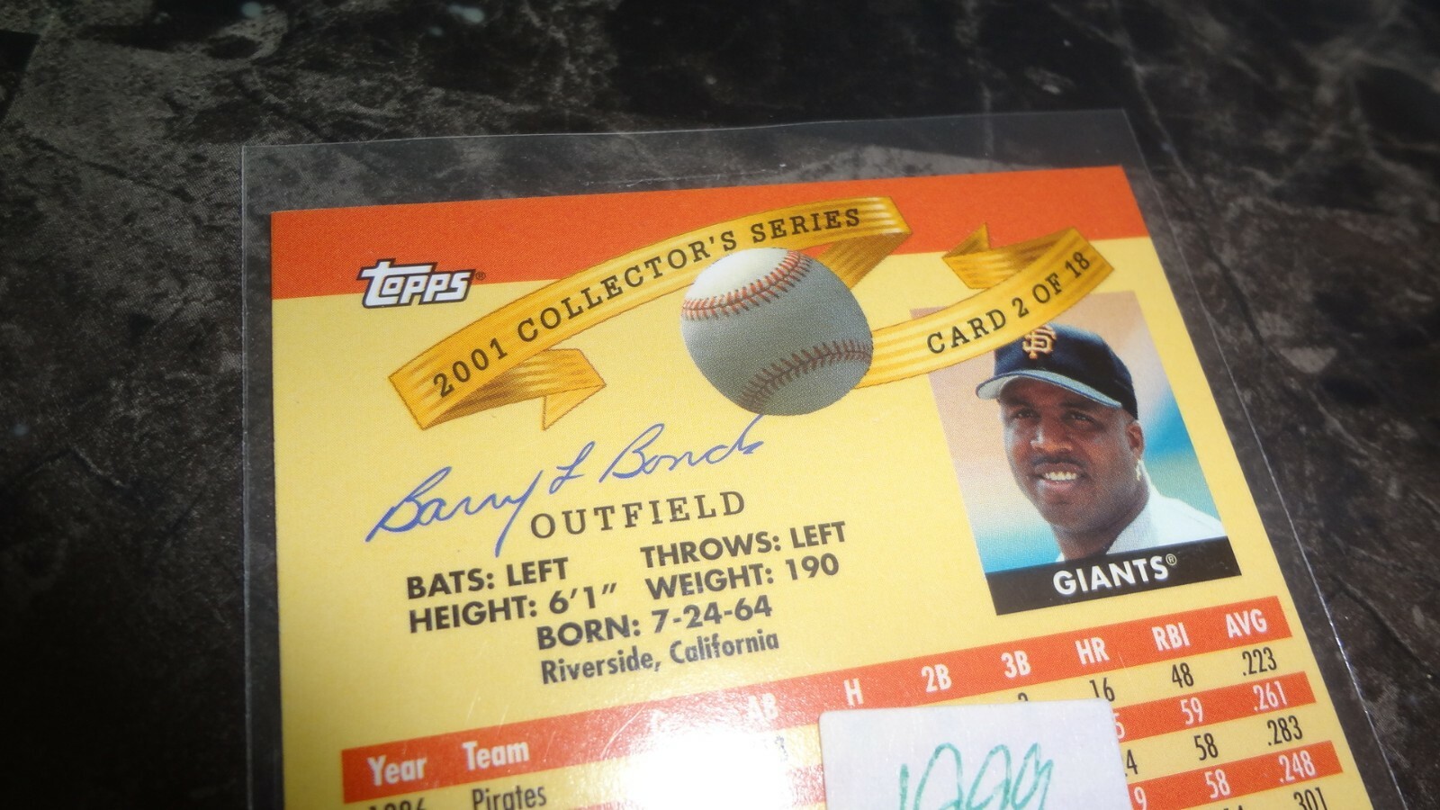 2001 TOPPS POST COLLECTOR'S SERIES #2/18 BARRY BONDS BASEBALL CARD | eBay