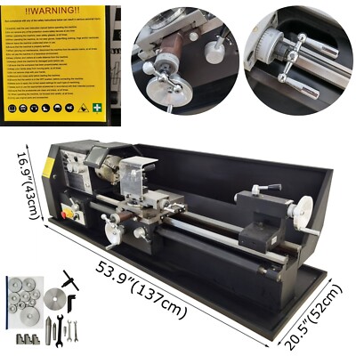 Inch/Metric Screw Lathe High Torque Heavy Duty Lathe 0.1-0.2mm Auto ...