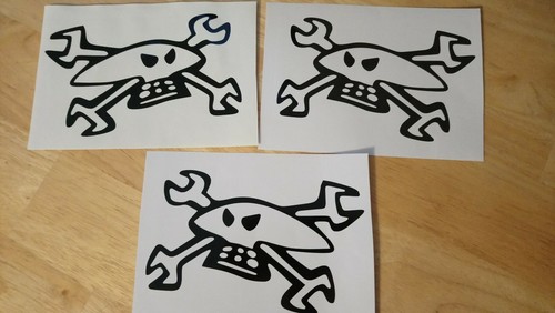 Guy Martin Skull 5 stickers car van minivan home trailer window body ...